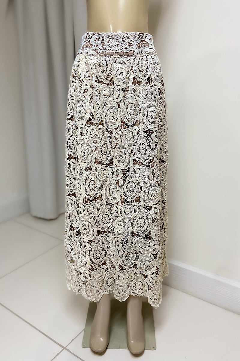 Thick Lace Maxi Skirt – Flaunt It